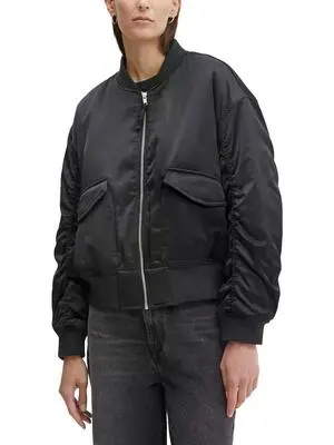 LEVI'S Gathered-sleeve Bomber Jacket - Black
