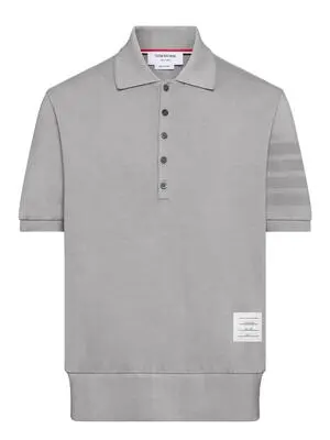 Thom Browne Ottoman 4-bar Top Polo - Grey