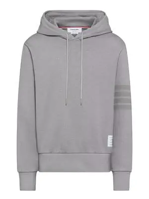 Thom Browne Loopback Four-bar Hoodie - Grey