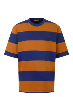 Marni Striped-pattern Short-sleeve T-shirt - Brown