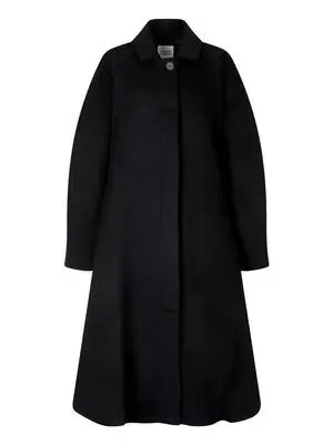 STUDIO TOMBOY Single-breasted Flared-hem Coat - Black