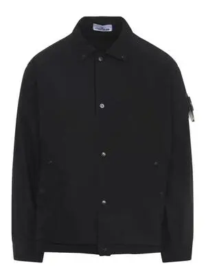 Stone Island Logo-patch Shirt Jacket - Black