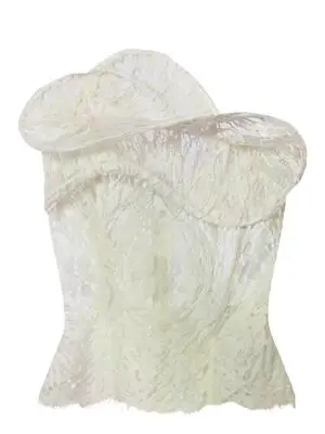 Magda Butrym Lace Corset Top - Neutrals