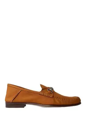 Gucci Horsebit Almond-toe Loafers - Brown