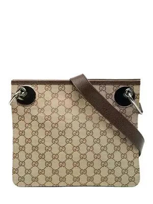 Gucci Gg Canvas Eclipse Crossbody Bag - Brown