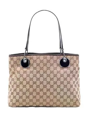 Gucci Gg Canvas Eclipse Tote Bag - Brown