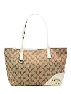 Gucci Gg Canvas Britt Tote Bag - Brown