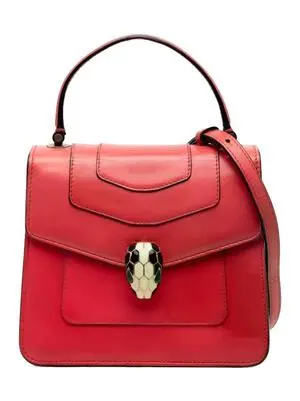 BVLGARI Serpenti Forever Top Handle Bag - Red
