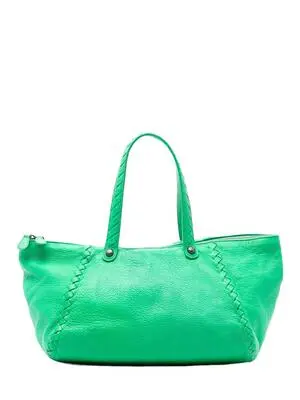 Bottega Veneta Intrecciato Trimmed Cervo Tote Bag - Green