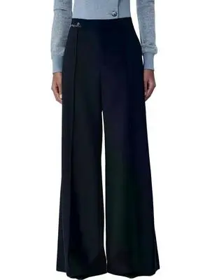 Marni High-waisted Wide-leg Trousers - Black