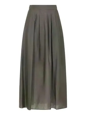 Peserico Pleated Midi Skirt - Brown