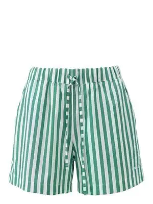 Hunza G Embroidered Striped Shorts - Green