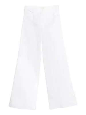 MOTHER Twister Sneak Wide Leg Jeans - White