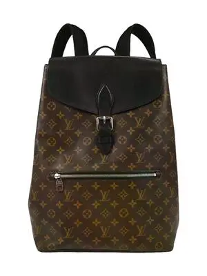 LOUIS VUITTON 2012 Palk Monogram-pattern Backpack - Brown