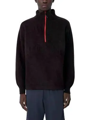 GR10K Quarter-zip Sweater - Brown
