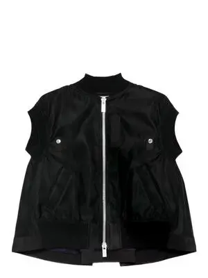 Sacai Zip-up Gilet - Black