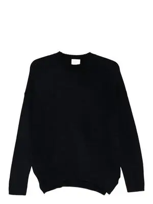 ALLUDE Crew Neck Pullover - Black