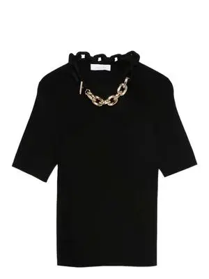 Rabanne Chain-detail T-shirt - Black
