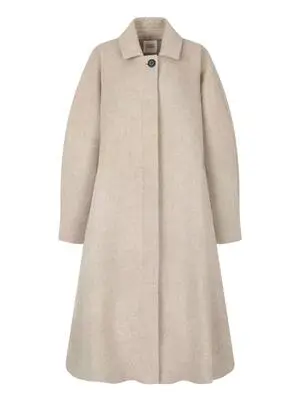STUDIO TOMBOY Single-breasted Flared-hem Coat - Neutrals