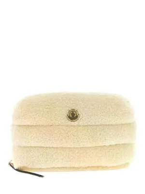 Moncler Quilted Fleece Makeup Bag - Neutrals