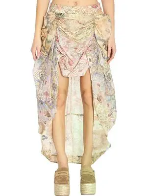 Zimmermann Floral Asymmetric Skirt - Neutrals