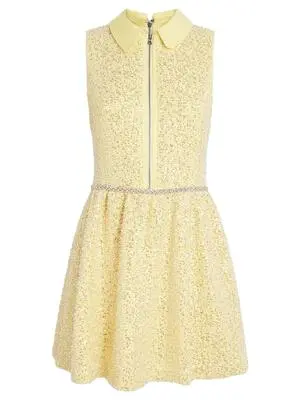 Alice + Olivia Embellished Ellis Mini Dress - Yellow