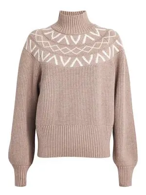 Varley Fair Isle Marcie Pullover - Brown