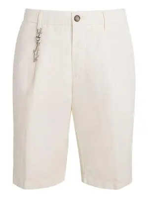 Paul & Shark Cotton-linen Bermuda Shorts - Ivory