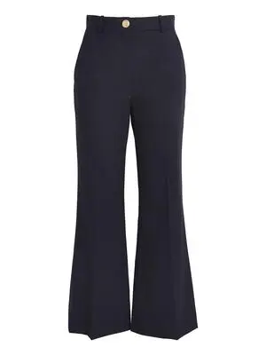 Sandro Wool-blend Flared Trousers - Blue