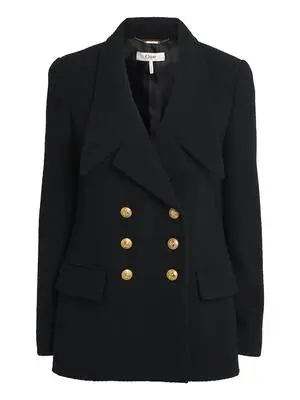 Chloé Virgin Wool-blend Double-breasted Blazer - Black