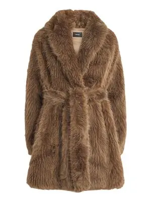 Mackage Kacela Faux Fur Coat - Brown