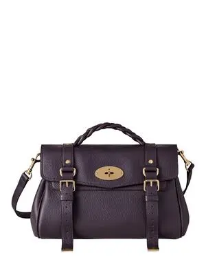Mulberry Leather Alexa Cross-body Bag - Purple