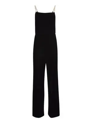 Sandro Velvet Jumpsuit - Black