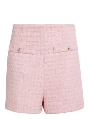Sandro Tweed Check Shorts - Pink
