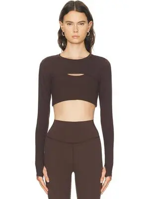 Splits59 Amelia Airweight Lite Shrug - Dark Chocolate