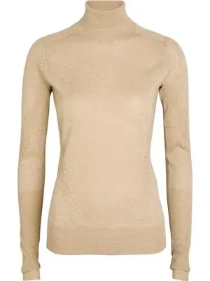 JOSEPH Leblanc Lurex Knit Top - Beige