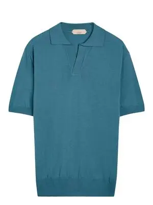 AURELIEN Merino Wool Polo Shirt - Light Green