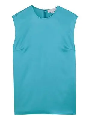 Stella McCartney Sleeveless Satin Top - Blue