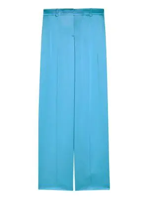 Stella McCartney Wide-leg Satin Trousers - Blue
