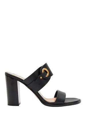 GIANVITO ROSSI Belted Leather Sandals - Black