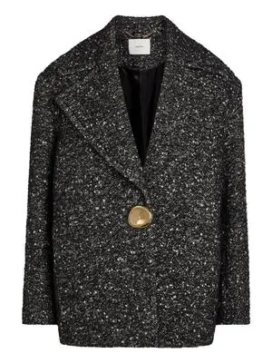 JOSEPH Agar Speckled Wool-blend Jacket - Black
