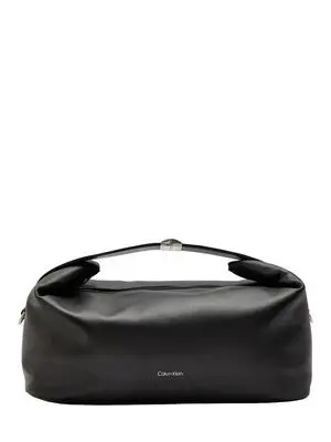 Calvin Klein Leather Top Handle Bag - Black