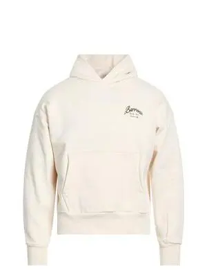 BARROW Solid Cotton Blend Hooded Sweatshirt White
