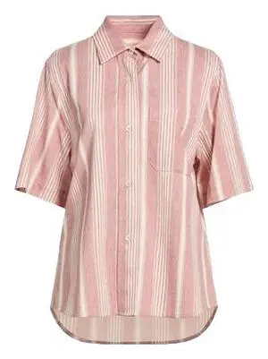 CIRCOLO 1901 Striped Jersey Shirt - Pink