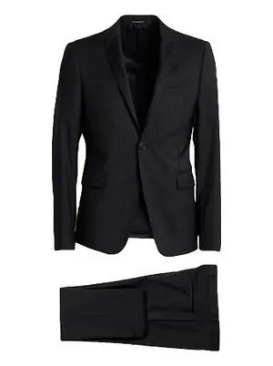 Emporio Armani David Line Suit Size Virgin Wool - Black