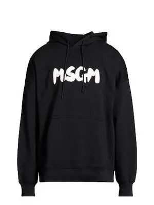 MSGM Cotton French Terry Sweatshirt - Black