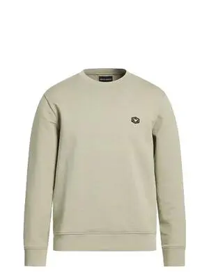 Emporio Armani Sweatshirt In Cotton, Polyester, And Elastane - Sage Green