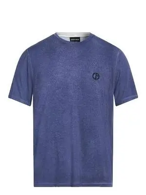Giorgio Armani T-shirt Taupe Size Modal, Polyamide, Elastane, Cashmere - Navy