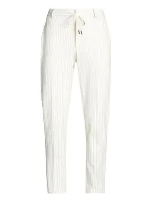 CIRCOLO 1901 Pinstriped Tapered Trousers - Off White