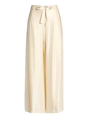 OTTOD'AME Wide-leg Satin Pants - White